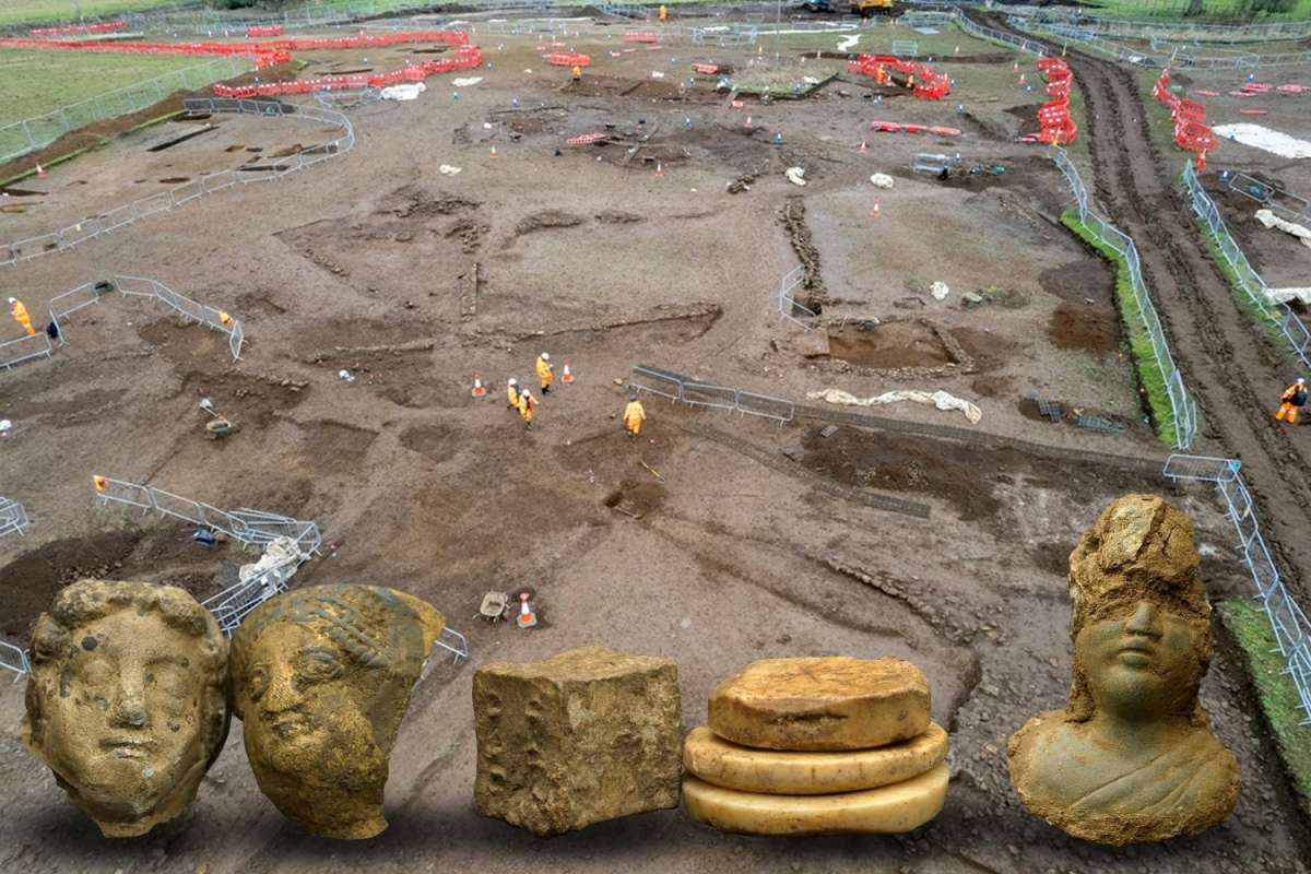 Roman town and stunning artefacts over 2,000 YEARS old unearthed along ...