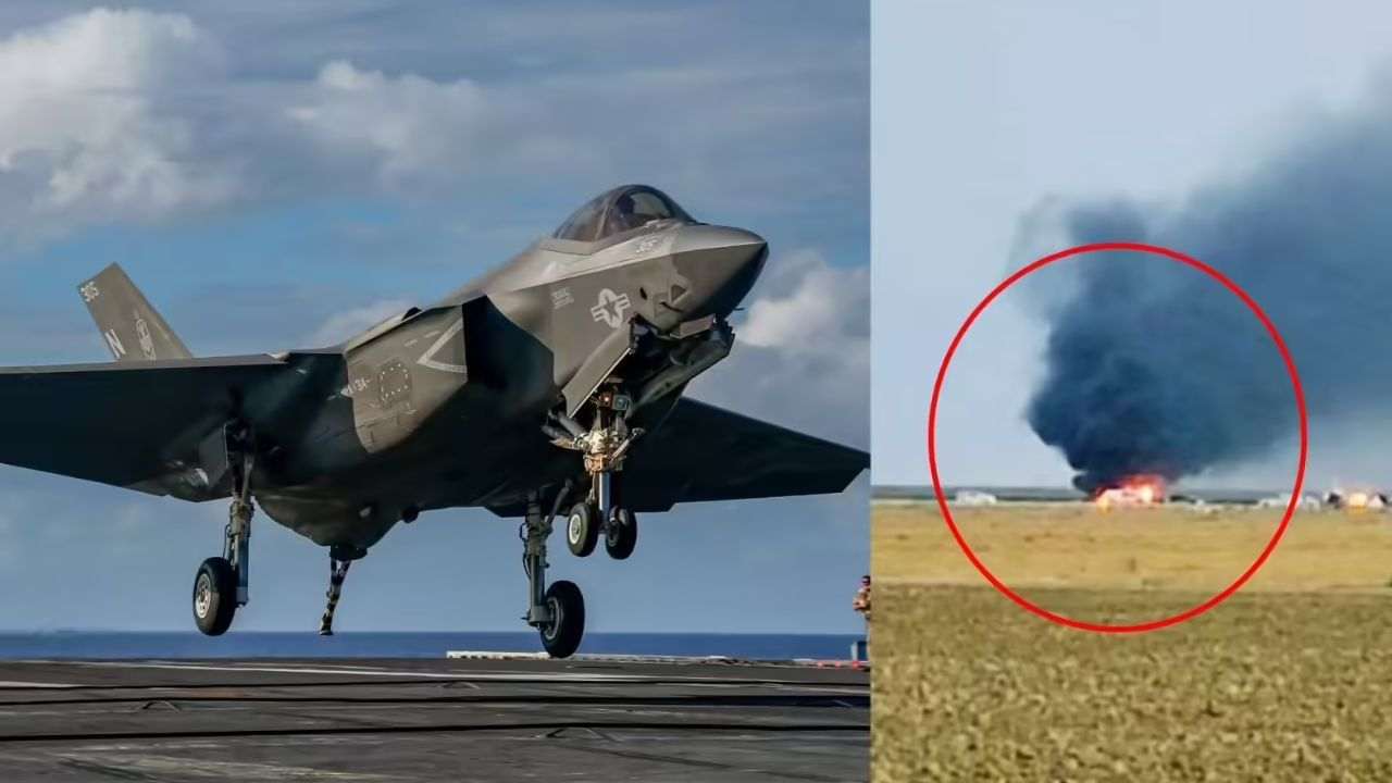 Plane Crash: America's praised F-35 stealth fighter jet breaks down ...